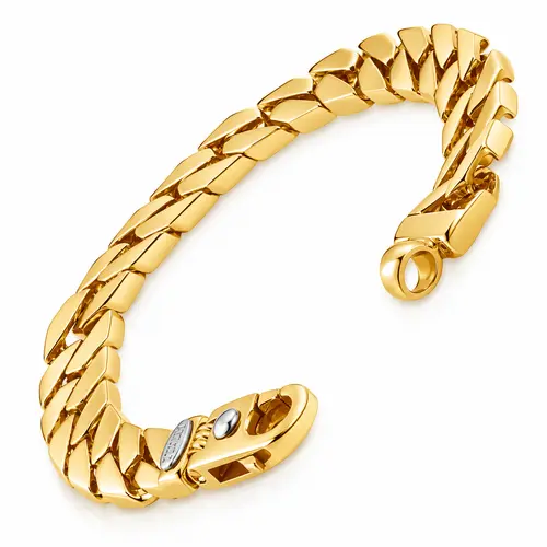 BLISS DIAMOND Braccio 33 Gram Curb Link Solid Bracelet "