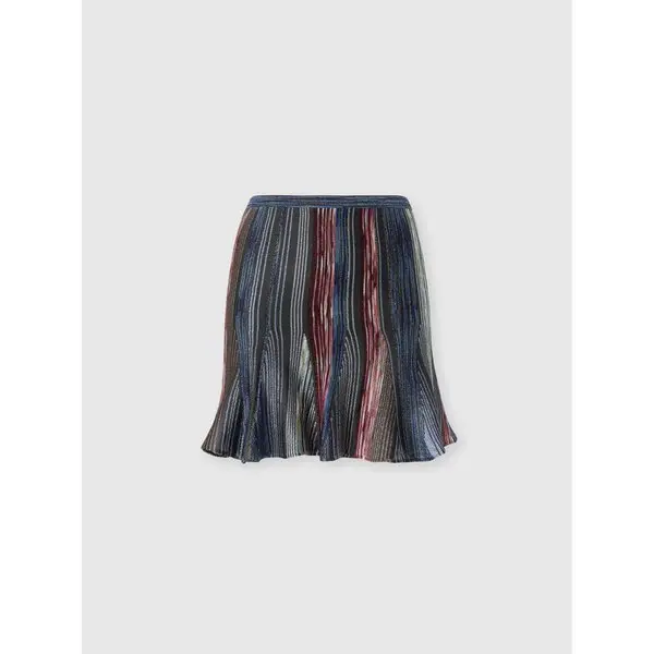 Missoni Flared Space-dye Viscose Lamé Mini Skirt