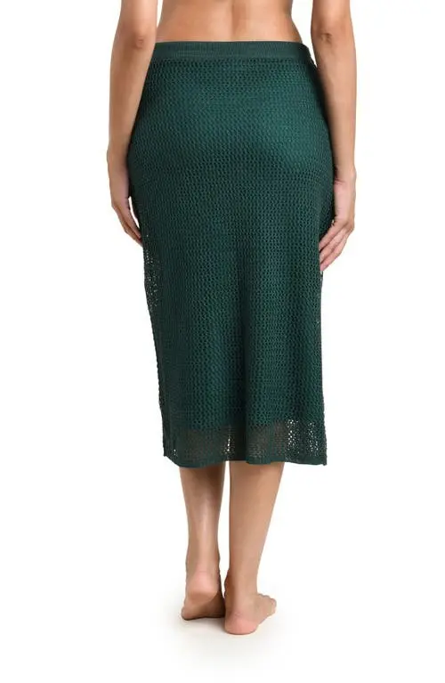 La Blanca Salted Stitch Midi Cover-up Skirt - Jungle