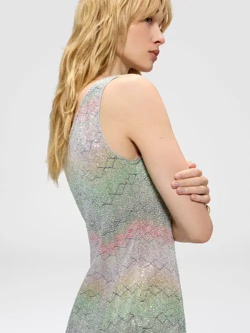 Missoni Dégradé Knit Mini Dress With Sequins - Multicoloured