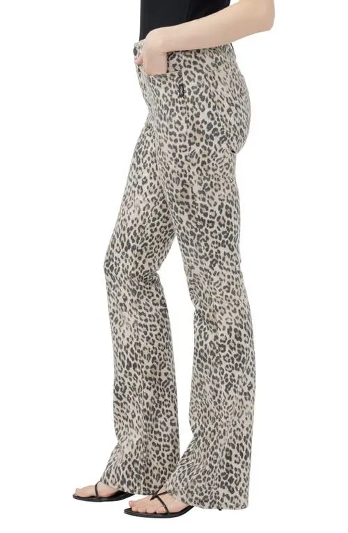 SILVER JEANS CO. Avery Leopard Print Curvy High Waist Bootcut Jeans