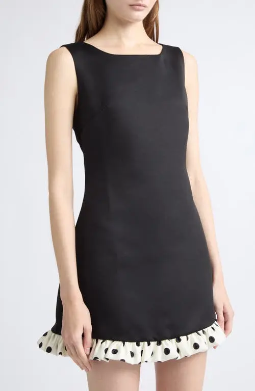 TANNER FLETCHER Pippin Polkadot Ruffle Minidress