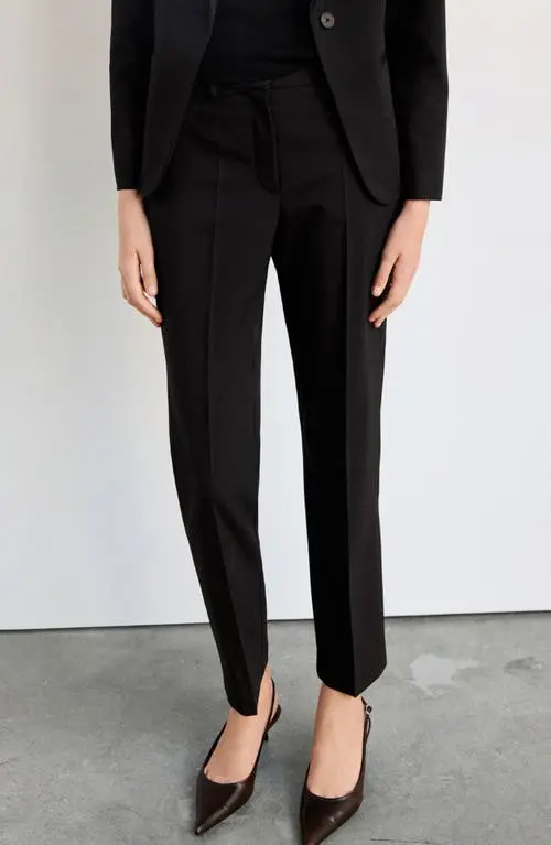 Mango Straight Leg Pants - Black