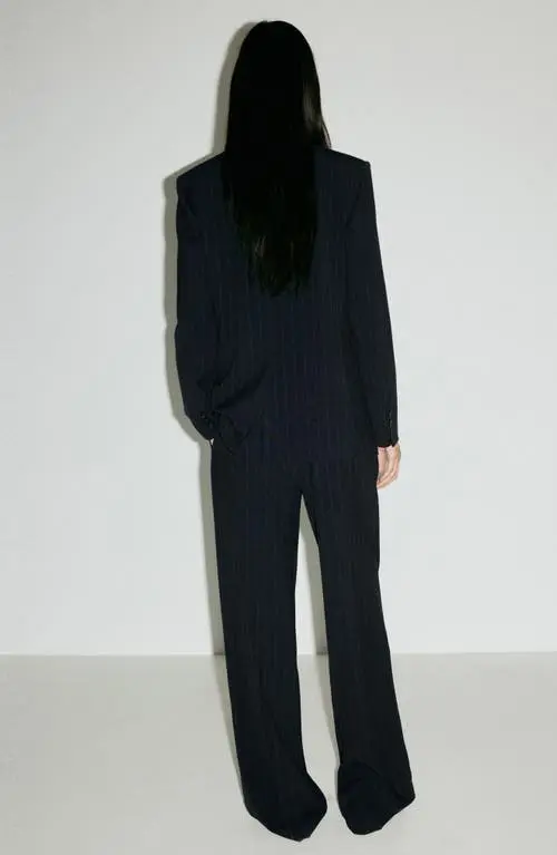 Mango Pinstripe Pleated Pants