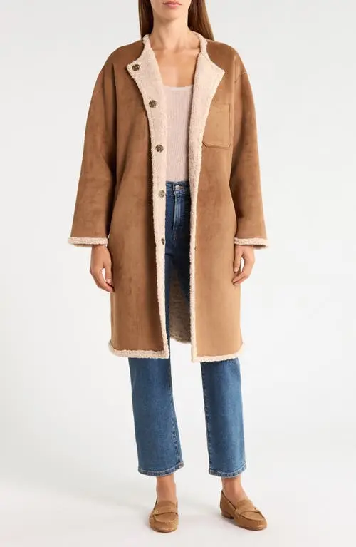 RE/DONE Mara Faux Suede Jacket - Mocha