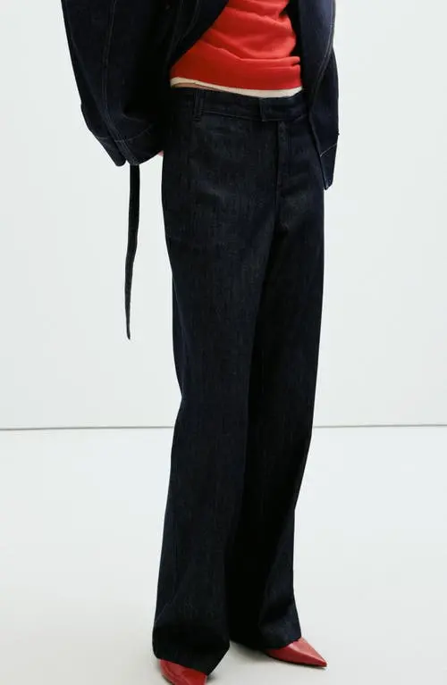 Mango Mid Rise Straight Leg Jeans