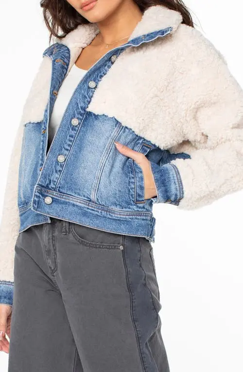 Roxy Surf And Turf High Pile Fleece & Denim Jacket