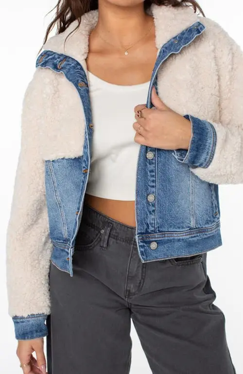 Roxy Surf And Turf High Pile Fleece & Denim Jacket