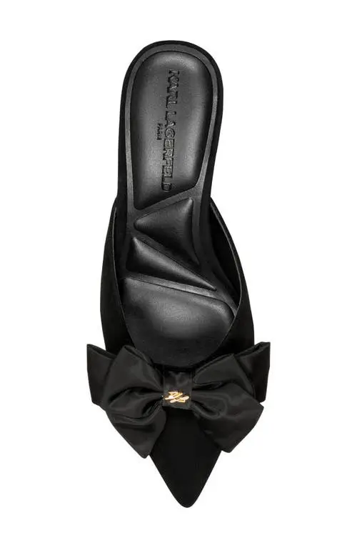 Karl Lagerfeld Paris Larina Pointed Toe Mule - Black