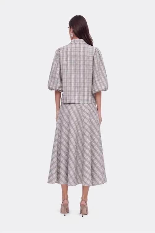 NOCTURNE Tie Neck Balloon Sleeve Shirt