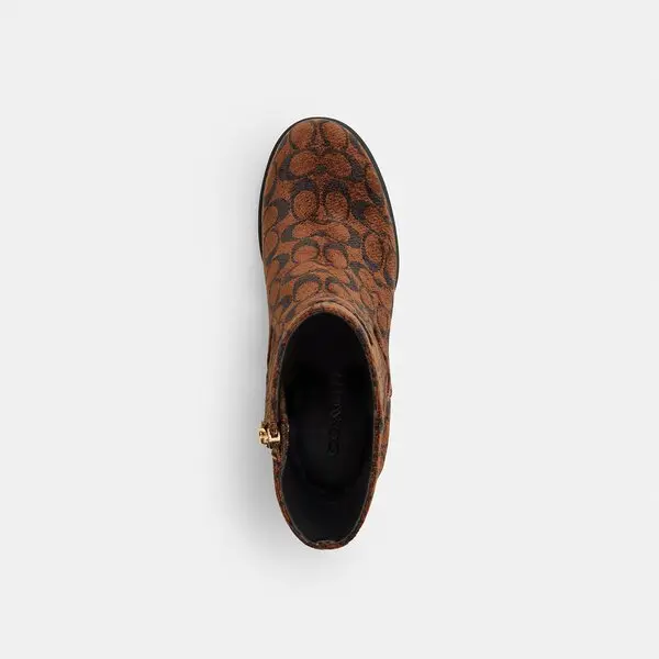 COACH OUTLET Block Heel Boot In Signature Chenille