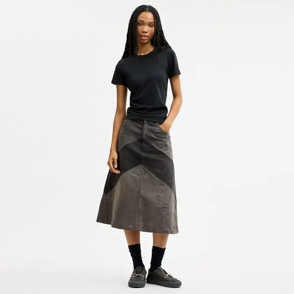 COACH Denim A-line Skirt In Organic Cotton