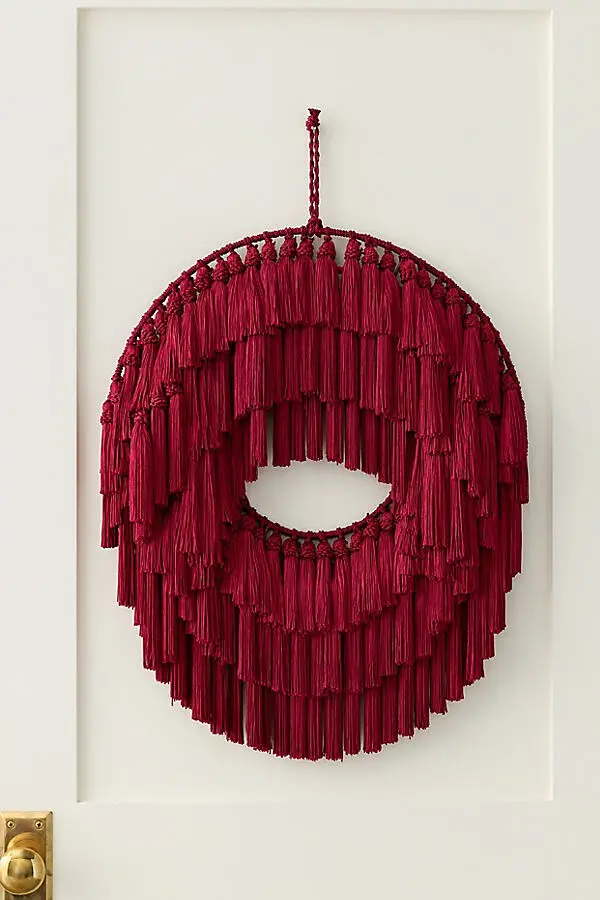 Anthropologie Hangg Tassel Wreath