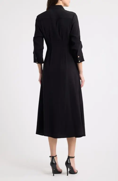 Anne Klein Pleated Sleeve Shirtdress
