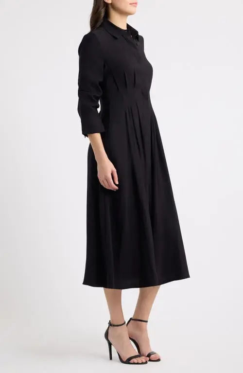 Anne Klein Pleated Sleeve Shirtdress