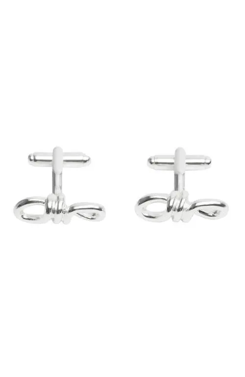 Mango Knot Cuff Links - Silver