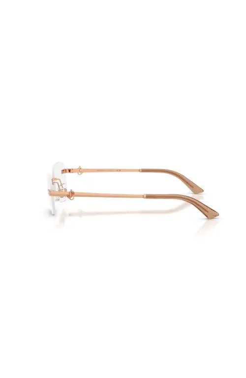 JIMMY CHOO 52mm Rectangle Optical Glasses - Pink