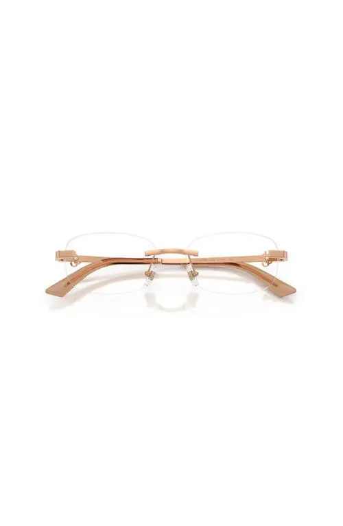 JIMMY CHOO 52mm Rectangle Optical Glasses - Pink