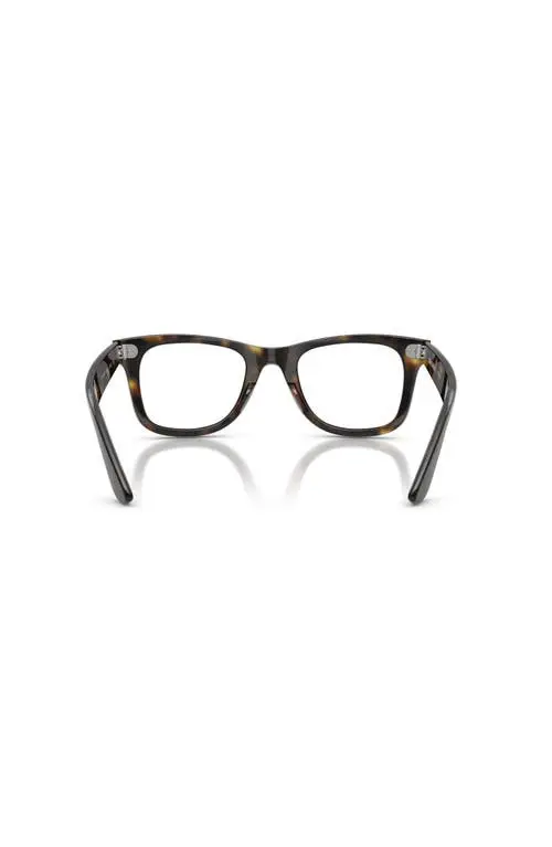 Ray-ban 52mm Square Optical Glasses - Tortoise