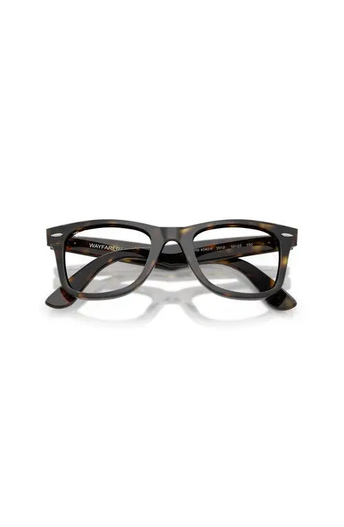 Ray-ban 52mm Square Optical Glasses - Tortoise