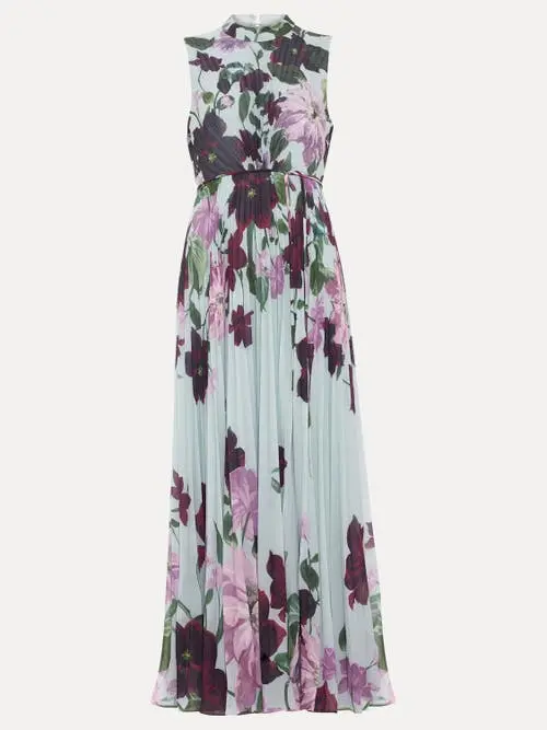 PHASE EIGHT Dahlia Floral Pleated Maxi Dress