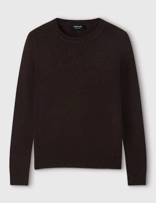 Whistles Annie Sparkle Crew Neck Knit Jumper