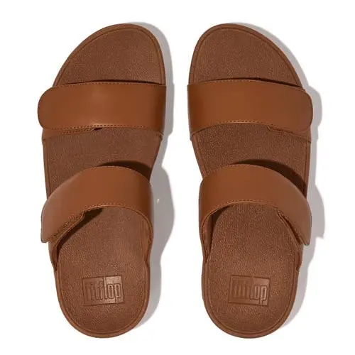 Fitflop Lulu Adjustable Leather Slides Sandals