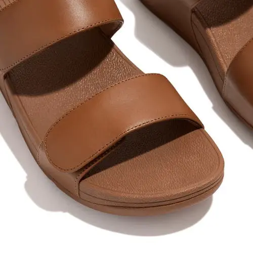 Fitflop Lulu Adjustable Leather Slides Sandals