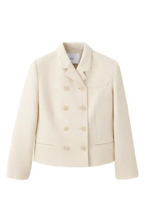 Mango Crop Double Breasted Jacket
