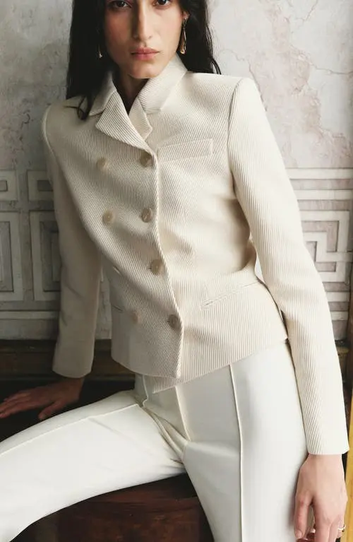 Mango Crop Double Breasted Jacket