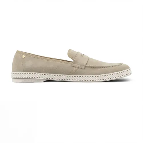 Rivieras Classic Suede Penny Loafer - Beige