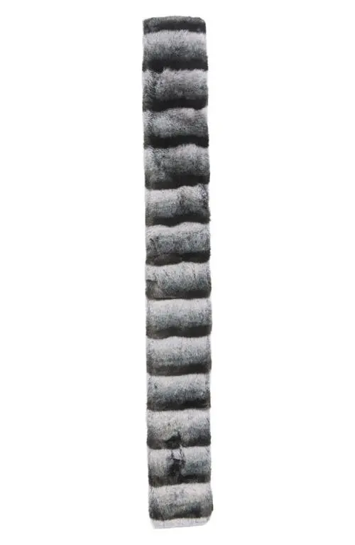 La Fiorentina Faux Fur Scarf - Grey