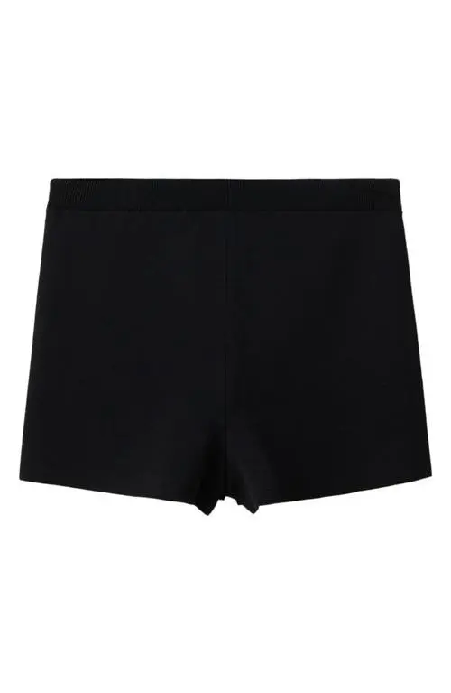 Mango Knit Shorts - Black