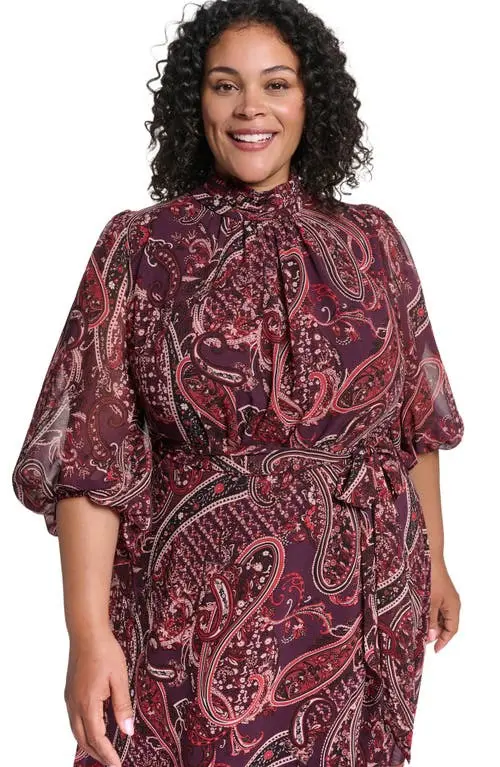 Eliza J Mock Neck Maxi Dress