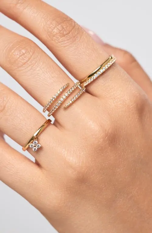 ANA LUISA Oren Triple Pavé Coiled Wrap Ring