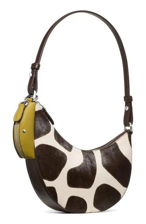 Kate Spade New York Duo Giraffe Printed Genuine Calf Hair Shoulder Bag