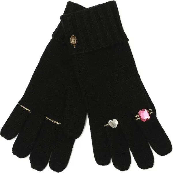 Kurt Geiger Gem Ring Gloves - Black