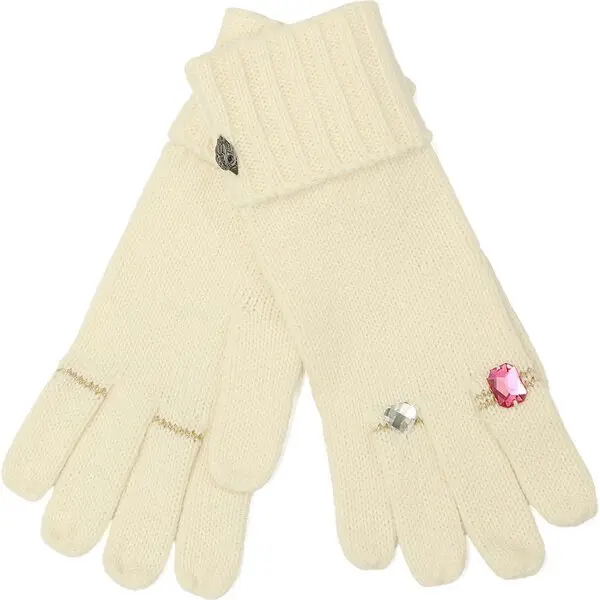 Kurt Geiger Gem Ring Gloves - Bone
