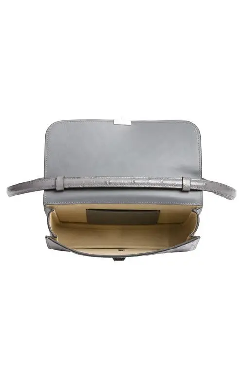 TOTEME T-lock Ostrich Embossed Leather Crossbody Bag