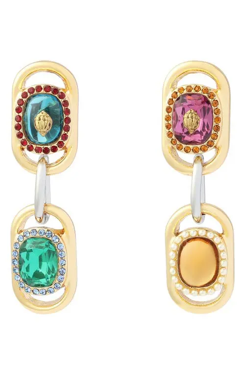 Kurt Geiger Gemstone Chain Drop Earrings - Multi