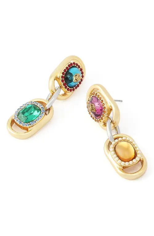 Kurt Geiger Gemstone Chain Drop Earrings