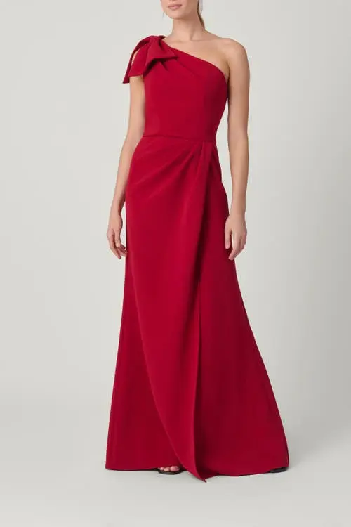 Shoshanna Stretch Crepe Midnight Killian Dress - Ruby