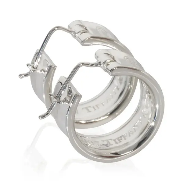 Tiffany & Co. Sterling Silver 1837 Hoop Earrings
