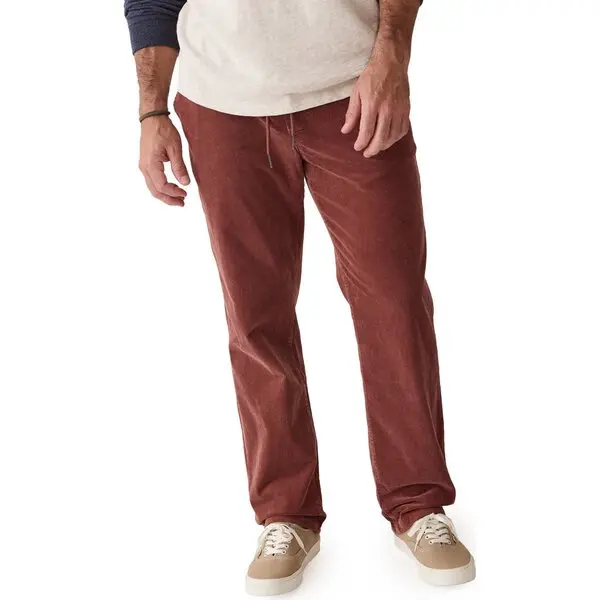 Marine Layer Saturday Relaxed Fit Corduroy Pants - Henna