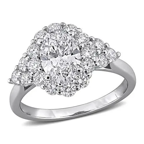 JULIANNA B. Lab Grown Diamond Ring Halo Engagement Ring