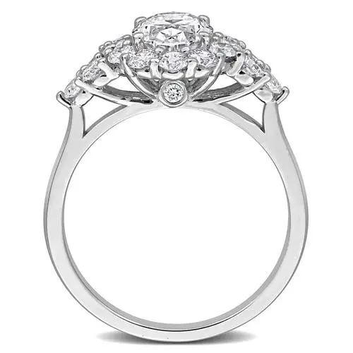 JULIANNA B. Lab Grown Diamond Ring Halo Engagement Ring