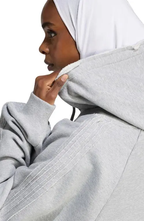 ADIDAS ORIGINALS Sst Double Front Full Zip Hoodie - Medium Grey Heather