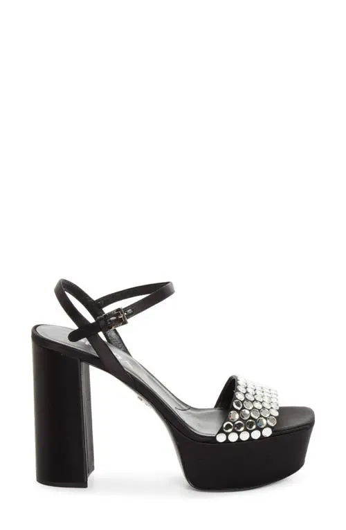 Prada Crystal Platform Sandal