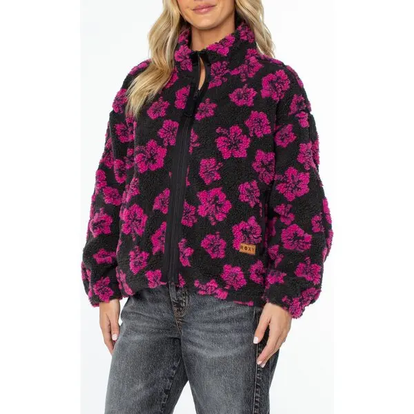 Roxy Wurlie Floral High Pile Fleece Jacket