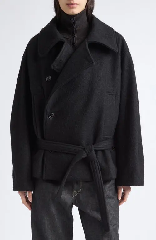 LEMAIRE Short Wool & Alpaca Wrap Coat